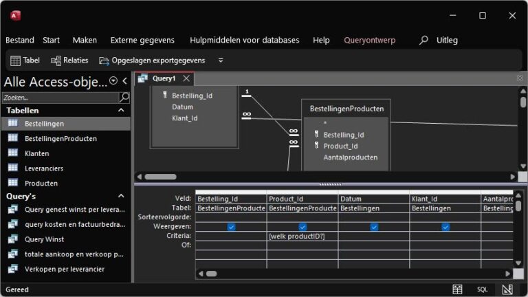 Query's gebruiken in Microsoft Access (6/10) - Handleiding.be